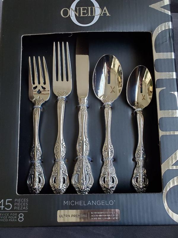 Oneida Michelangelo 45 Piece Flatware Set, Service for 8 - Macy's