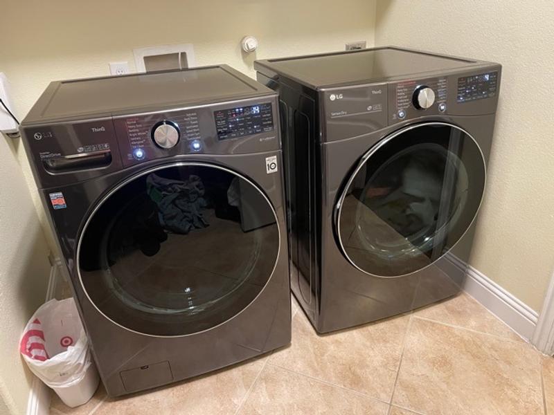 LG TrueSteam 7.4-cu ft Stackable Steam Cycle Vented Smart Electric ...