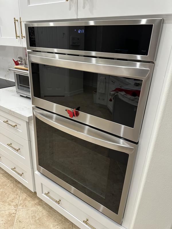 LG 30-in Self-cleaning Convection Oven Air Fry Fingerprint-resistant Smart Microwave Wall Oven ...