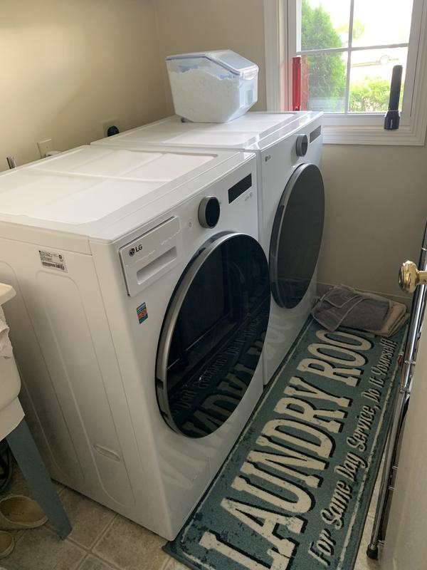 Shop LG Front Load Turbowash HE Steam White Washer & Electric Dryer ...