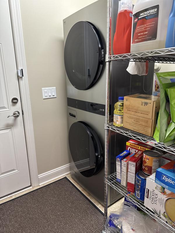 LG STUDIO Electric Stacked Laundry Center with 5-cu ft Washer and 7.4 ...