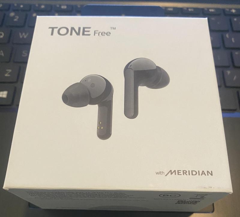 LG Electronics Wireless Charge FN5W Earbuds with Meridian Audio, White ...