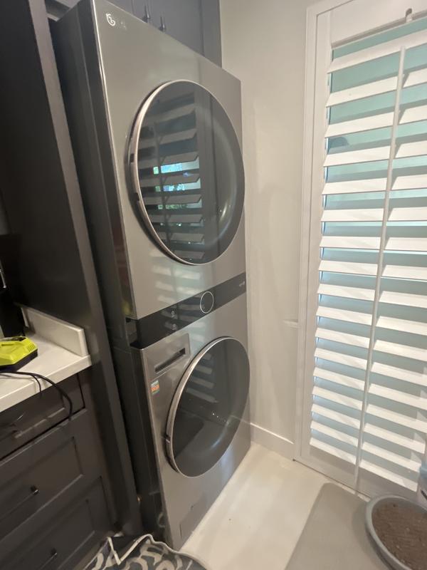 LG STUDIO Electric Stacked Laundry Center with 5-cu ft Washer and 7.4 ...