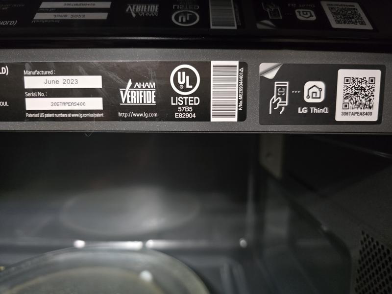 LG MVEM1825F 1.8 Cu. Ft. Stainless Steel Over-the-Range Smart Microwave ...