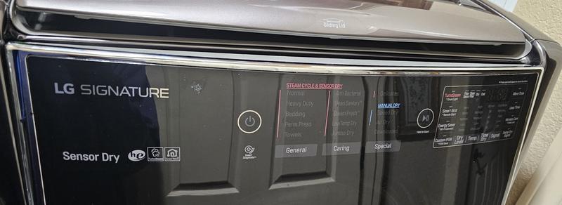 LG SIGNATURE TurboSteam 9-cu ft Steam Cycle Vented Smart Electric Dryer ...
