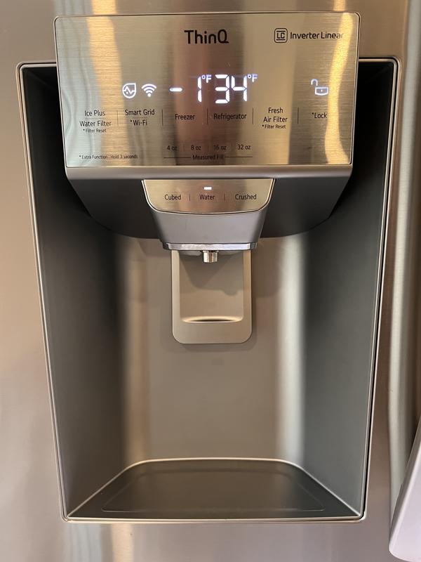 LG Counter-depth 22.7-cu ft 4-Door French Door Refrigerator with Ice ...