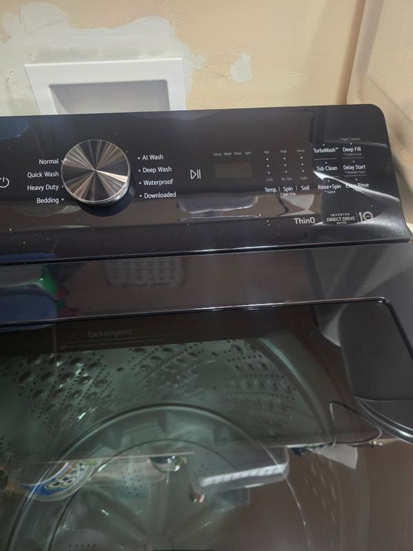 LG Impeller Large ( 5-cu ft ) Top-Load Washer ( Platinum Black ) in the ...