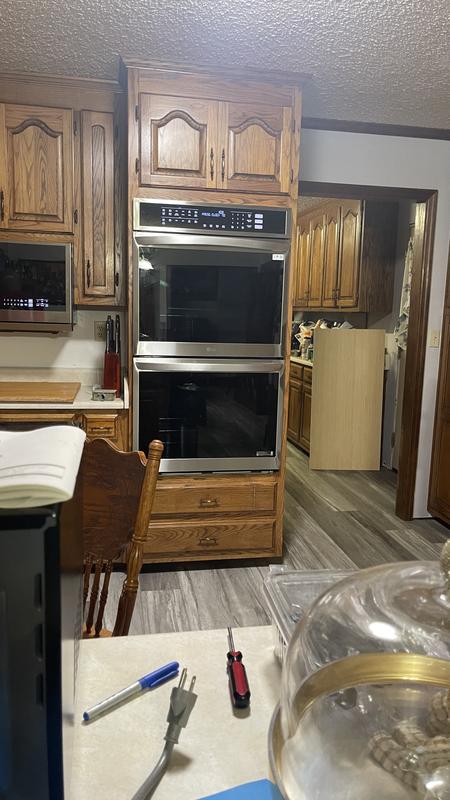 LG Air Fry with Sous Vide and InstaView 30-in Smart Double Electric ...