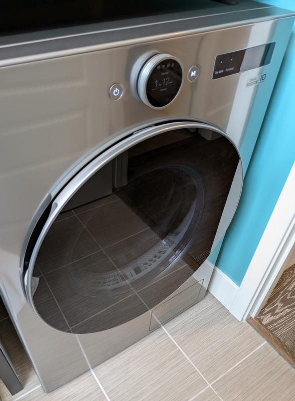 LG 7.8-cu ft Stackable Ventless Smart Electric Dryer (Black Steel ...