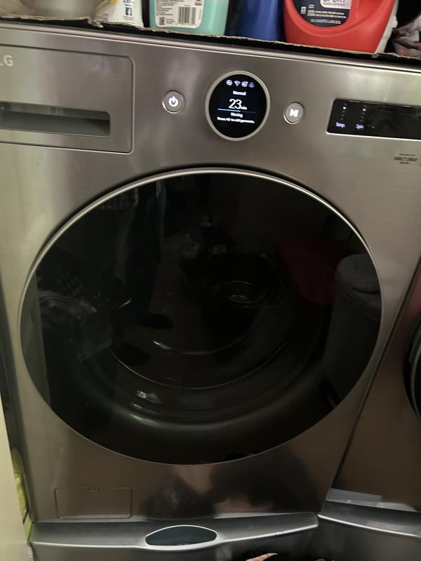 Shop LG Front Load TurboWash Steam Graphite Washer & Gas Dryer ...