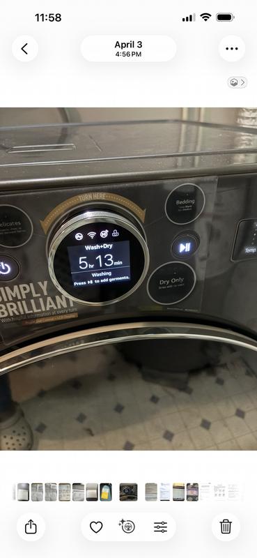 LG 5.0-cu ft Ventless All-In-One Washer Dryer Combo with Steam Cycle ...