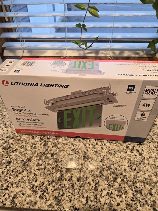 Shop Lithonia Lighting Basics Edge-Lit Exit Sign Collection at Lowes.com