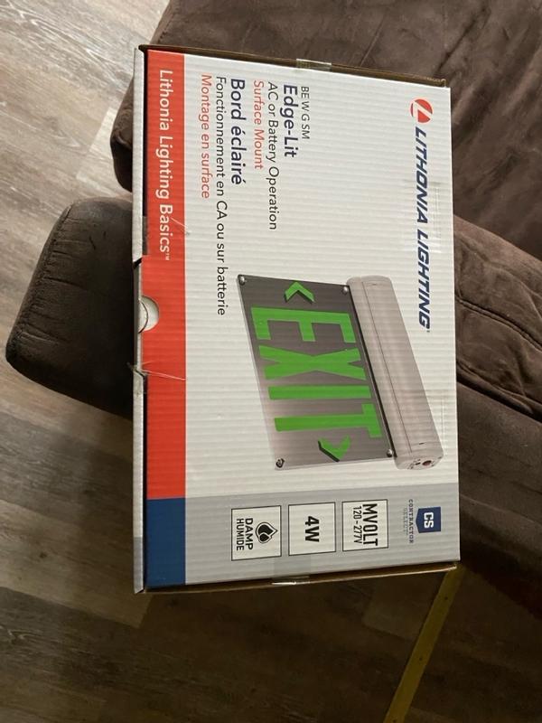 Lithonia Lighting N//A 3.6 -Watt 120-277 -Volt LED White Hardwired Exit ...