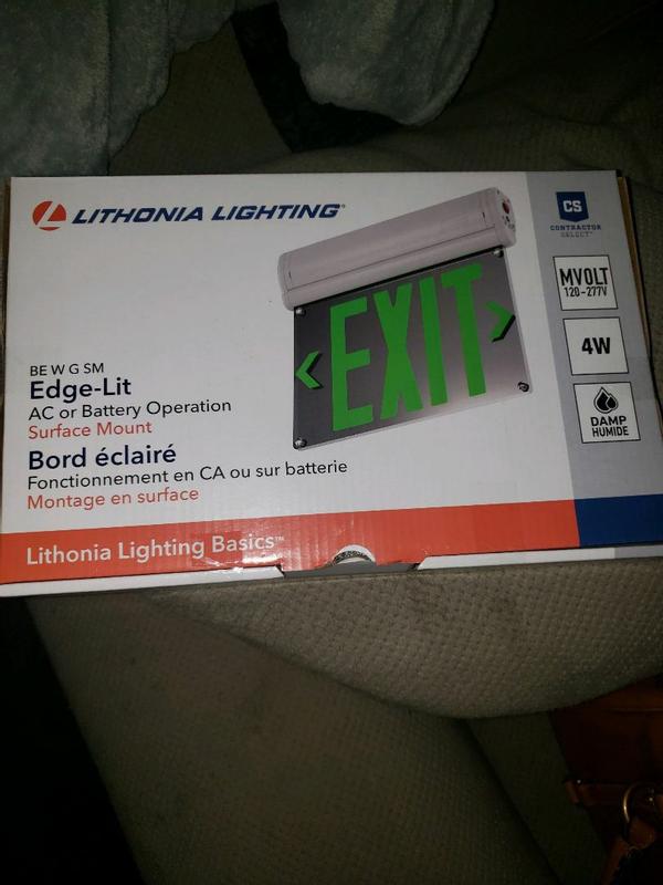 Lithonia Lighting N//A 3.6 -Watt 120-277 -Volt LED White Hardwired Exit ...