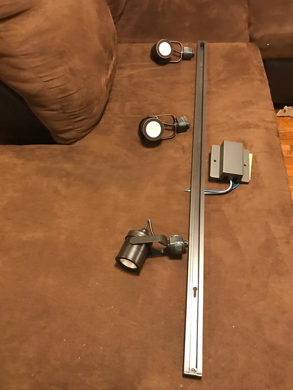 Lithonia Lighting LTIKMSBK LED Series Track Kit 3.5-in 3-Light Nickel ...