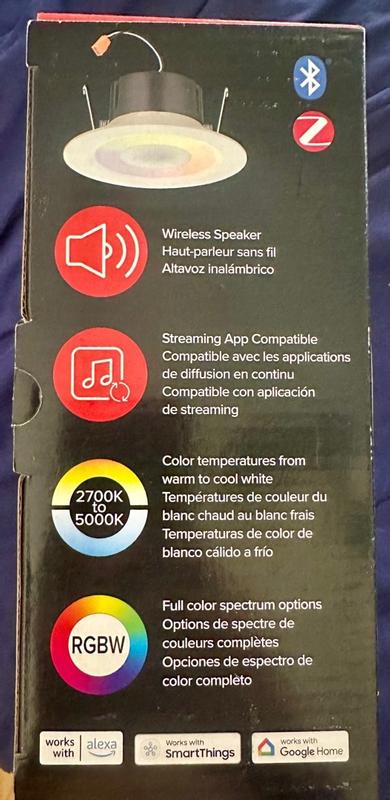 Juno Smart Bluetooth Compatibility Matte White 6-in 800-Lumen ...