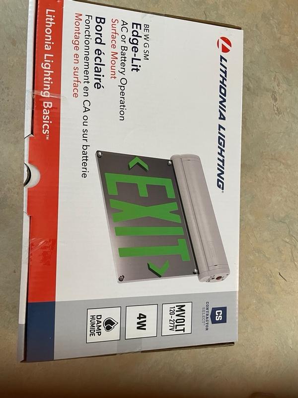 Lithonia Lighting N//A 3.6 -Watt 120-277 -Volt LED White Hardwired Exit ...