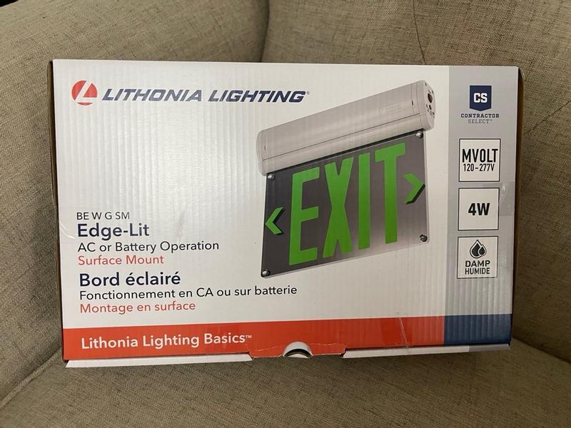 Lithonia Lighting N//A 3.6 -Watt 120-277 -Volt LED White Hardwired Exit ...