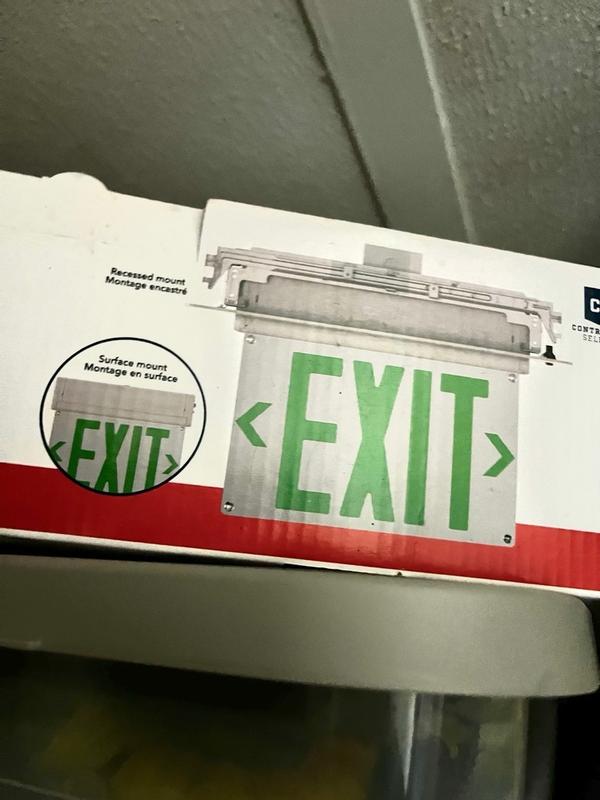 Lithonia Lighting 3.6-Watt 120-277-Volt LED White Hardwired Exit Light ...