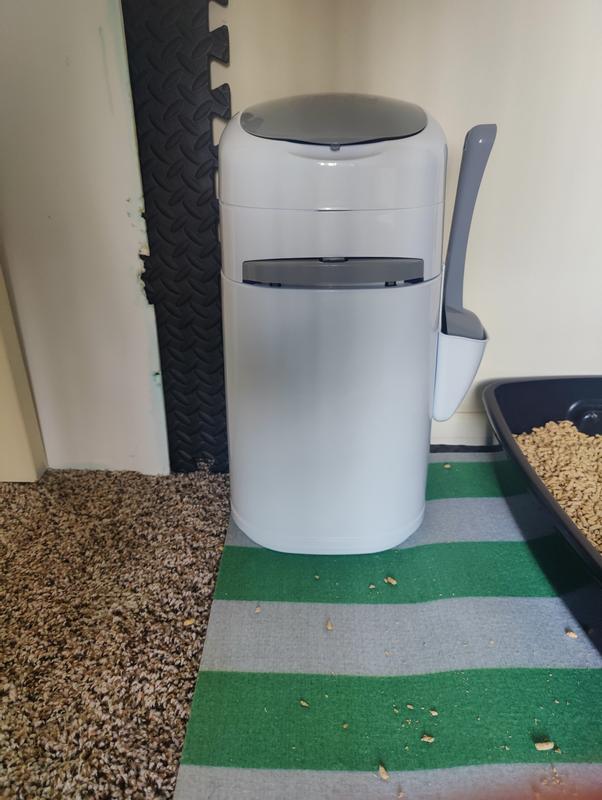 Litter Genie White Style Pail Cat Litter Waste Disposal System for Odor ...