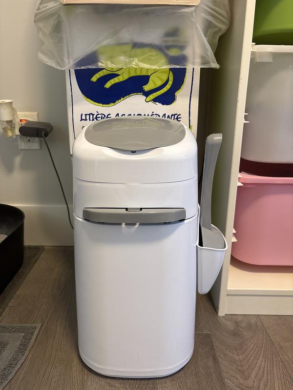 Litter Genie White Style Pail Cat Litter Waste Disposal System for Odor ...