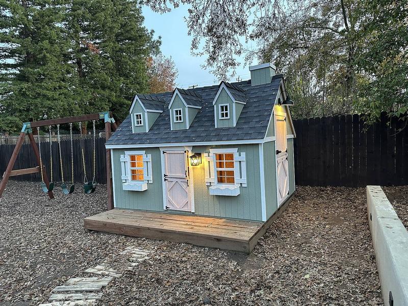 Little Cottage Co 8x8 Cape Cod Playhouse Outdoor Wood Playhouse in the ...