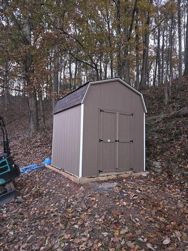 Little Cottage Co Value Gambrel Barn 8-ft x 8-ft Gambrel Style Wood ...