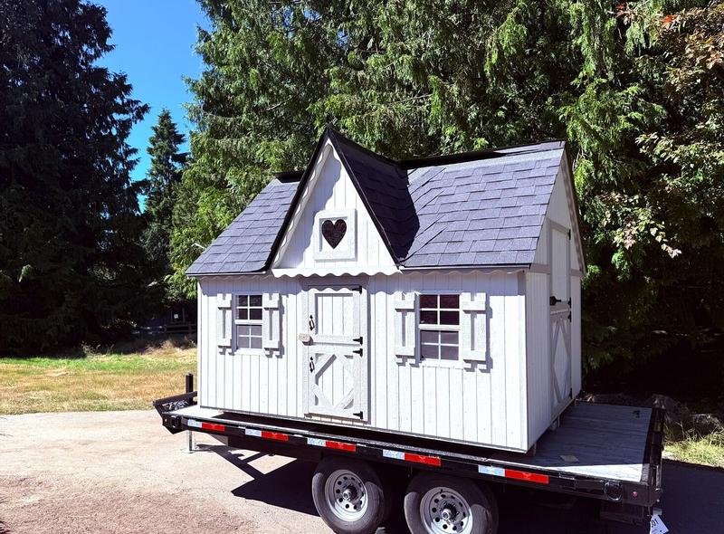 Little Cottage Co 8x8 Victorian Playhouse with Loft Outdoor Wood ...