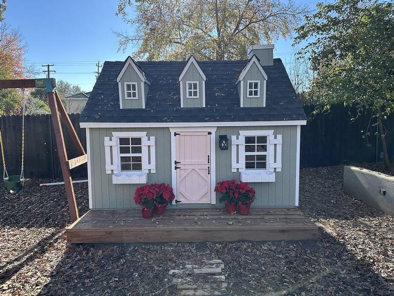 Little Cottage Co 8x8 Cape Cod Playhouse Outdoor Wood Playhouse in the ...