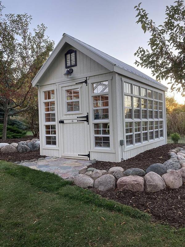 Little Cottage Co Colonial Gable 12-ft L x 8-ft W x 10.1-ft H Brown ...