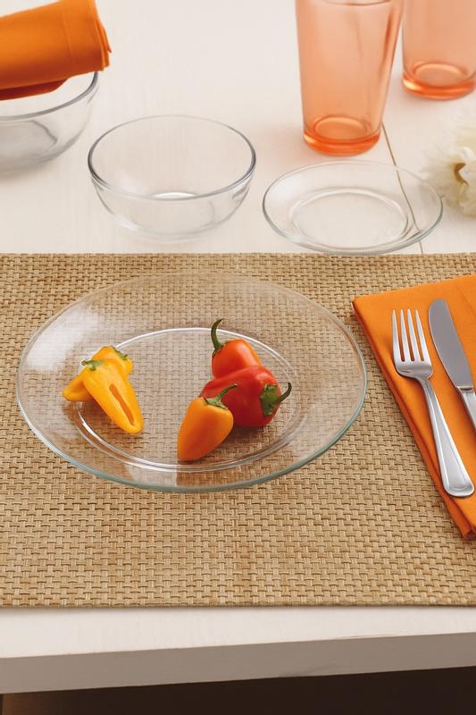 Libbey 12‑Piece Clear Glass Round Dinnerware Set Service for 4 in the ...