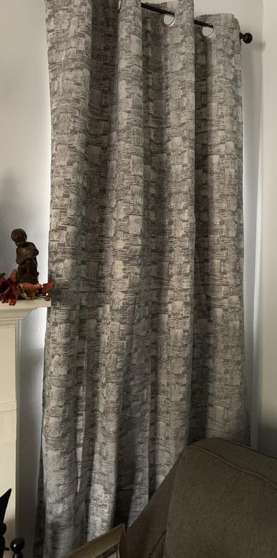 Scott Living 84-in Blue Blackout Standard Lined Grommet Single Curtain ...