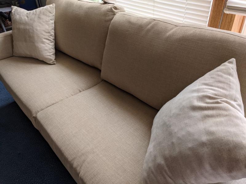 Lifestyle Solutions Daren 29.9 in Casual Beige Polyester Blend 3 seater Sofa in the Couches Sofas Loveseats department at Lowes