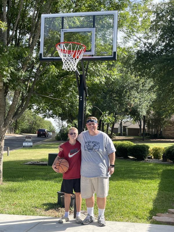 Lifetime 54 in. Adjustable In-Ground Basketball Hoop, Blue/Clear at ...