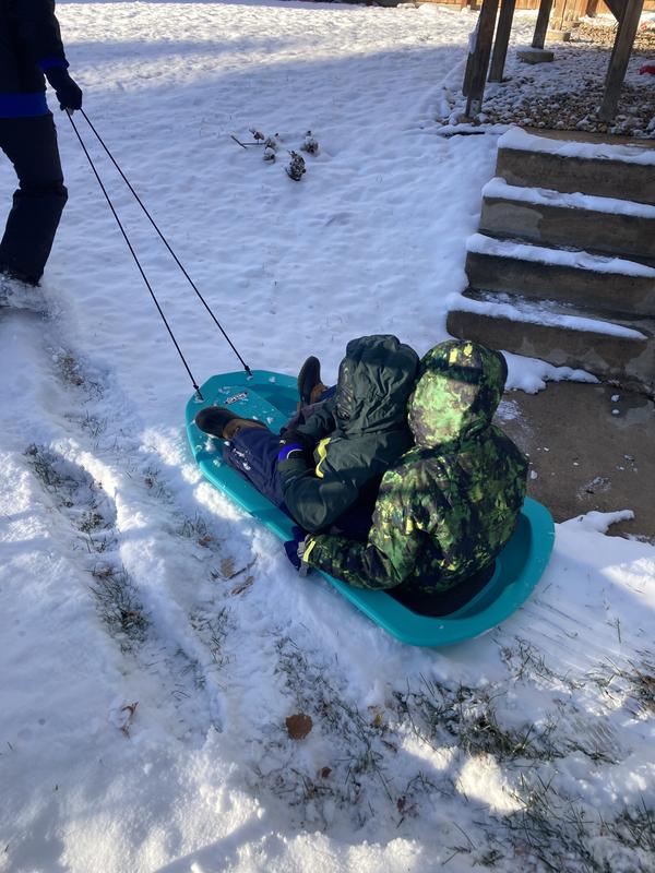 LIFETIME High Performance Snow Sled with Tug Rope and EV Seat Pad for ...