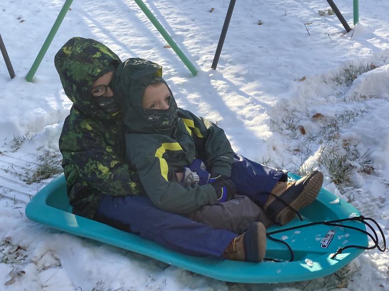 LIFETIME High Performance Snow Sled with Tug Rope and EV Seat Pad for ...