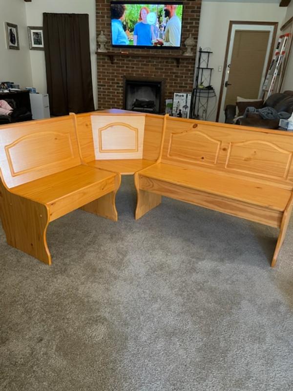Linon Chelsea Honey Corner Dining Bench at Lowes.com