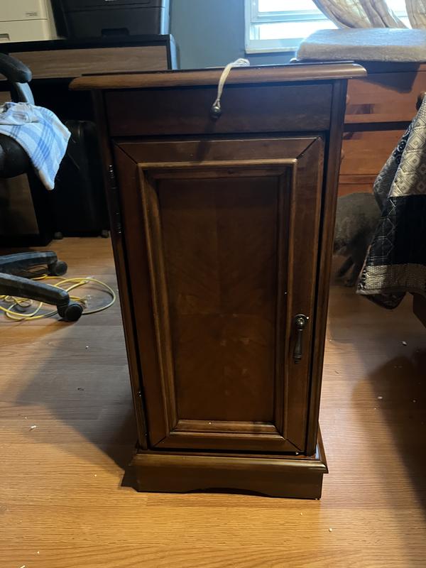 Linon 24-in W x 24-in H Hazelnut Wood Modern End Table with Storage ...