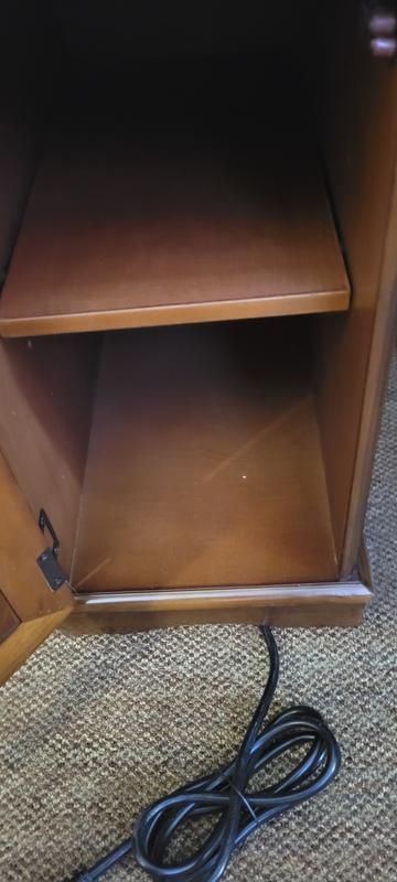 Linon 24-in W x 24-in H Hazelnut Wood Modern End Table with Storage ...