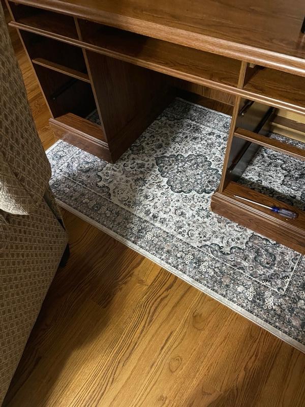 Linon Emerald 3 x 5 (ft) Polyester Cream Rectangular Indoor Medallion ...