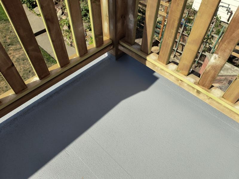 Liquid Rubber Polyurethane Deck Coating Smooth Misty Gray Flat Exterior ...