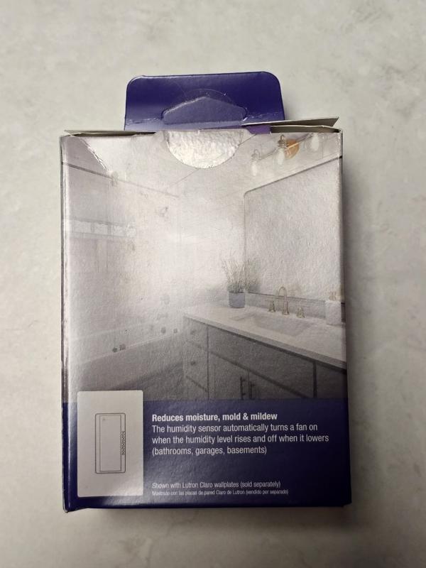 Lutron XactSense Humidity Sensor Plastic Bath Fan Humidity Sensor in ...