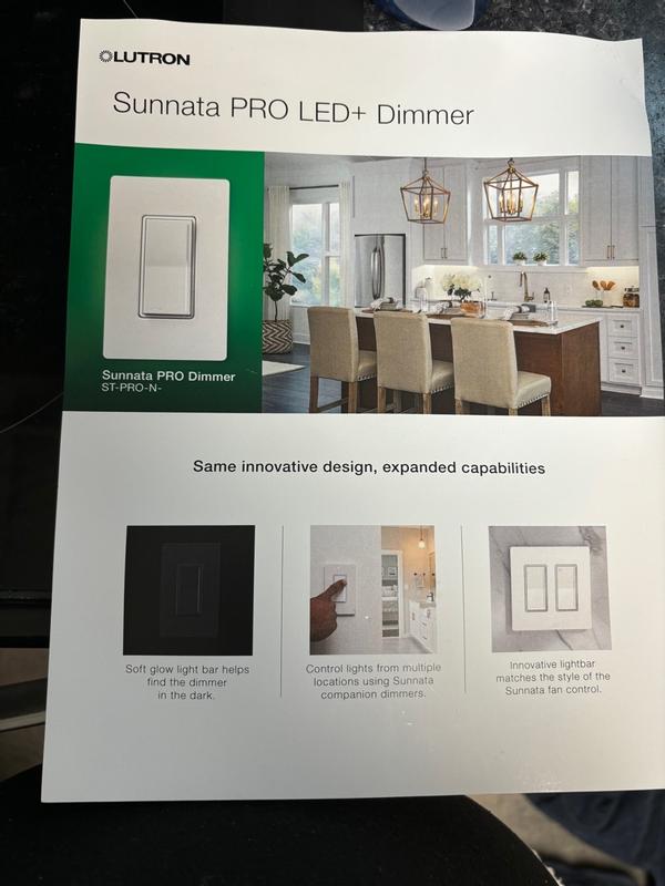 Lutron Sunnata PRO LED Illuminated ELV Touch Master Dimmer