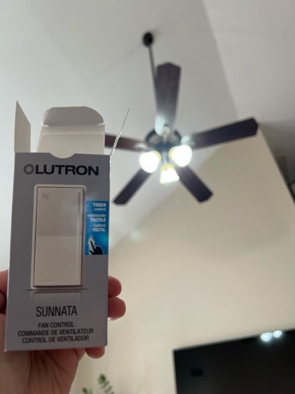 Lutron Sunnata 1.5-Amp 4-speed Wired Touch Fan Control, White ST-FSQ-N ...
