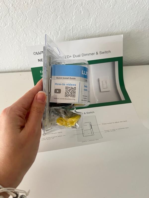 Lutron Maestro LED- Single-pole Dual Touch Light Dimmer Switch