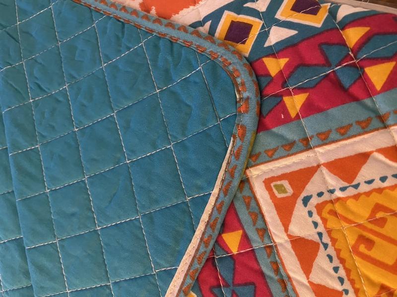 Lush Decor Turquoise Chevron Reversible Full/Queen Quilt Cotton ...