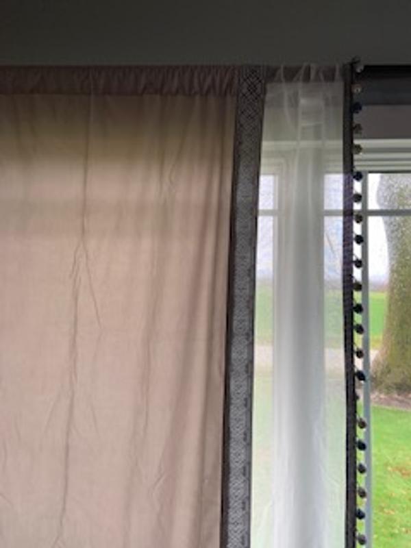 Lush Decor 84-Inches Blue Sheer Rod pocket Single curtain panel in the ...