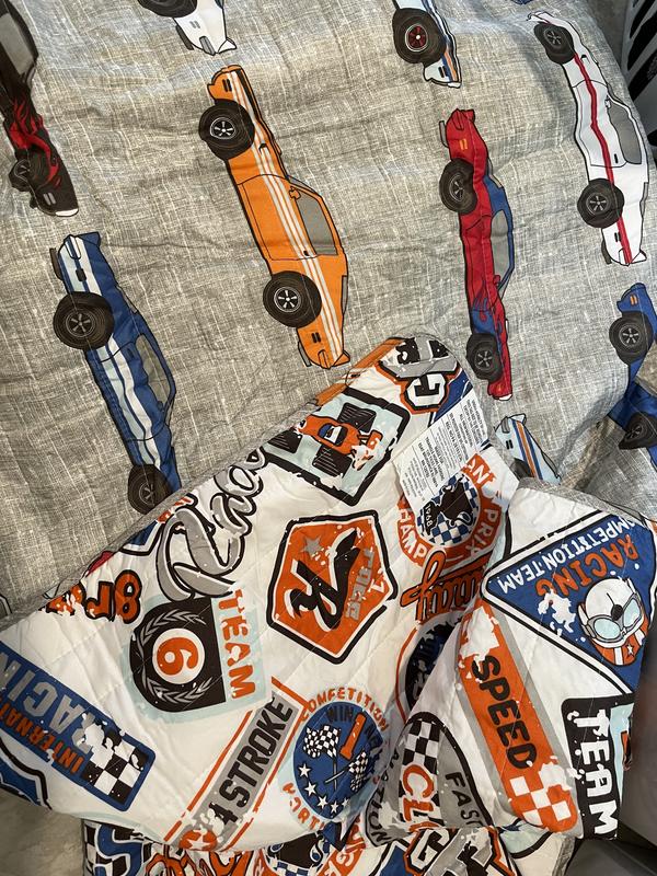 Lush Decor Blue Graphic Print Reversible Twin Quilt with (Fill ...