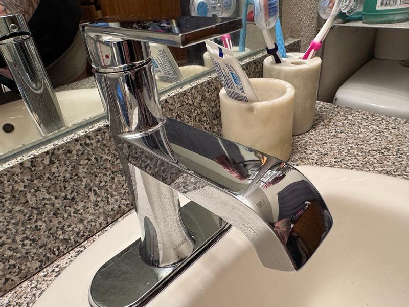 Moen Genta LX Chrome Single hole 1-handle WaterSense Mid-arc ...