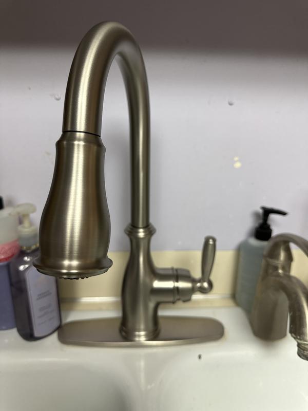 Moen Brantford Chrome Single Handle Pull-down Kitchen Faucet with ...